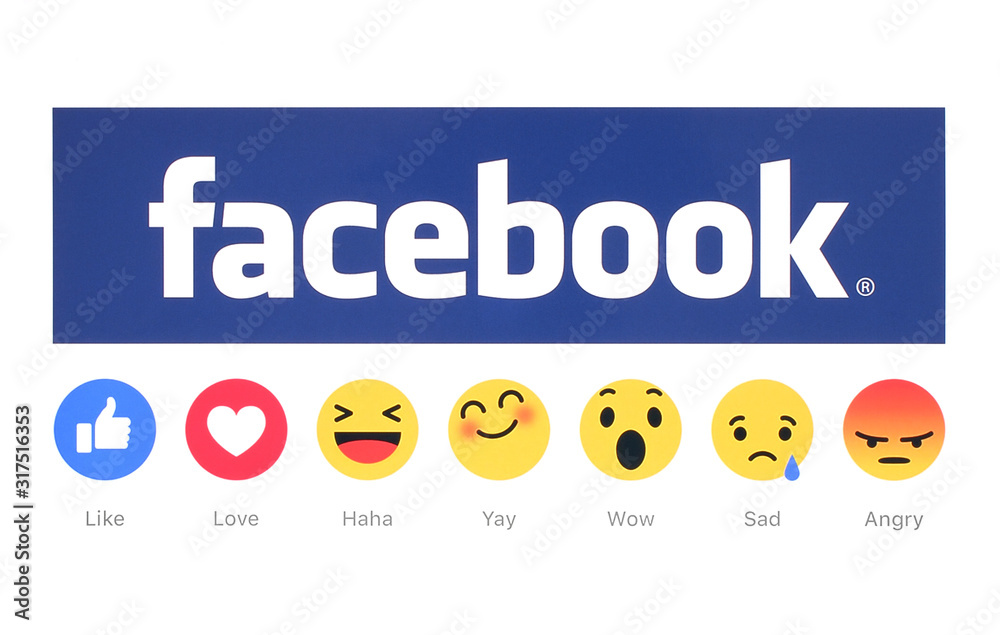 Kiev, Ukraine - February 26, 2016: New Facebook like button 6 ...