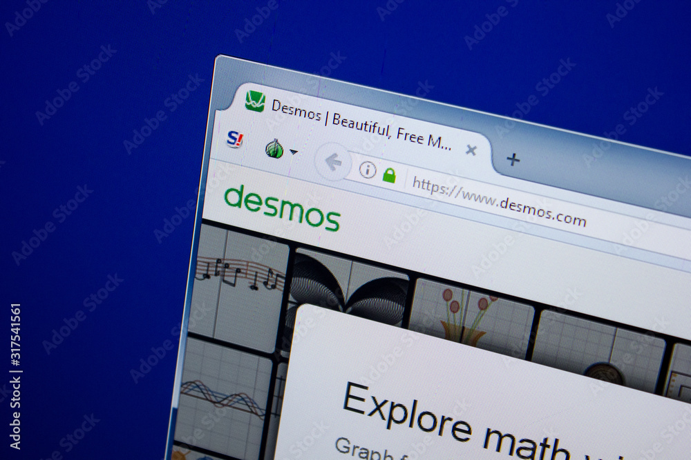 Ryazan, Russia - June 26, 2018: Homepage of Desmos website on the ...