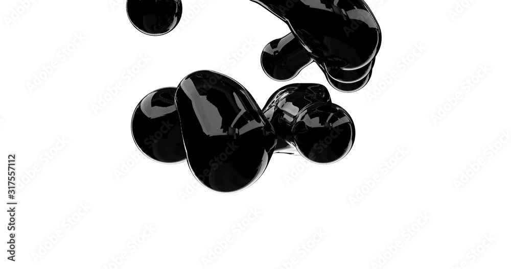 Vidéo Stock Black metaball. Realistic !black metaball for concept ...