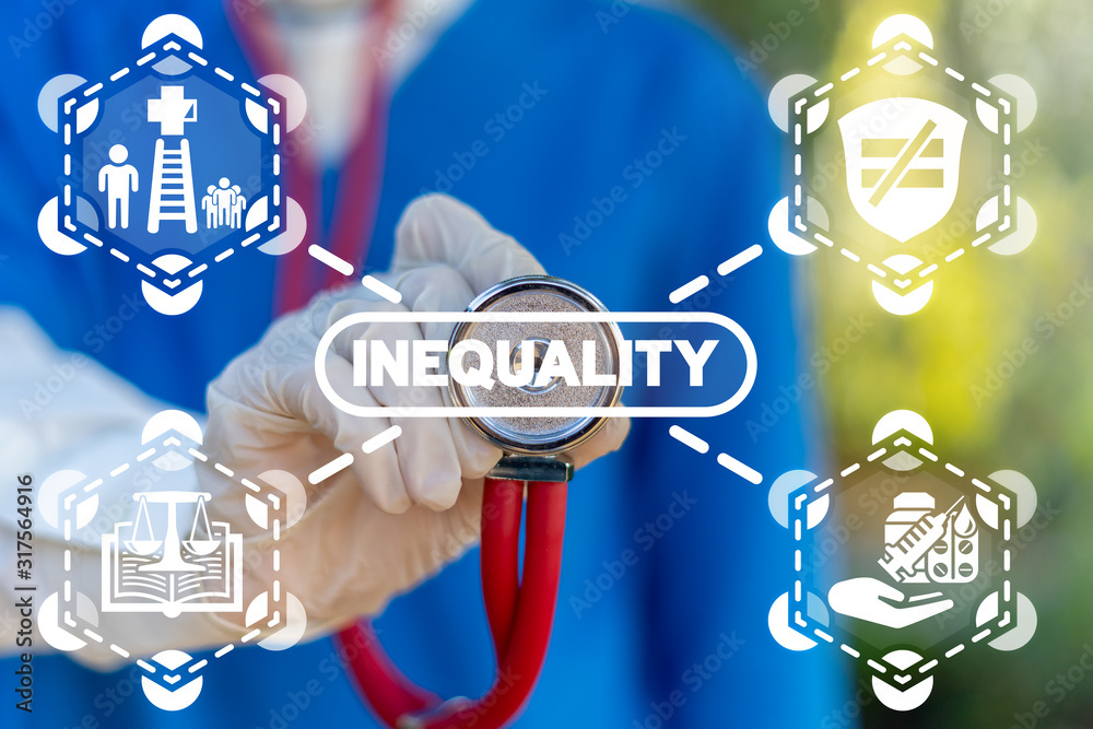 Inequality Healthcare Concept. Medical Insurance Unequal Patient ...