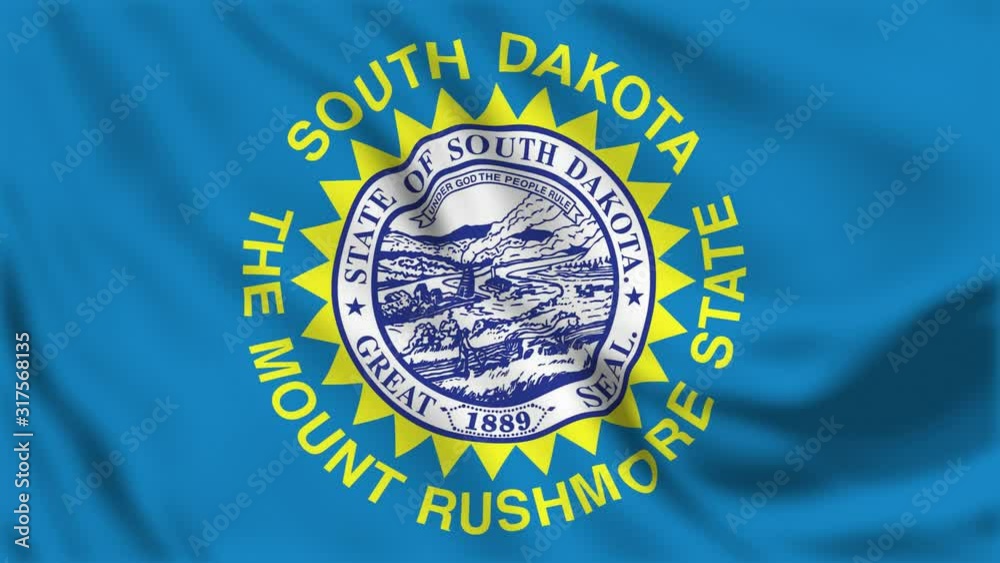 South Dakota flag waving. National 3d United States flag waving. U.S ... South Dakota flag waving. National 3d United States flag waving. U.S ...