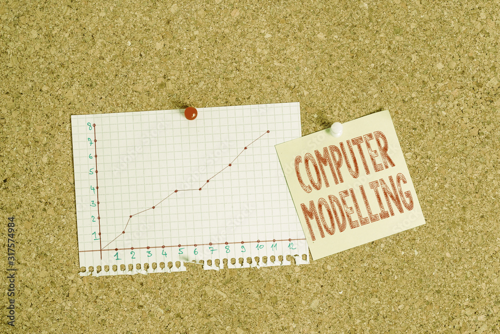 Text sign showing Computer Modelling. Business photo showcasing using a ...