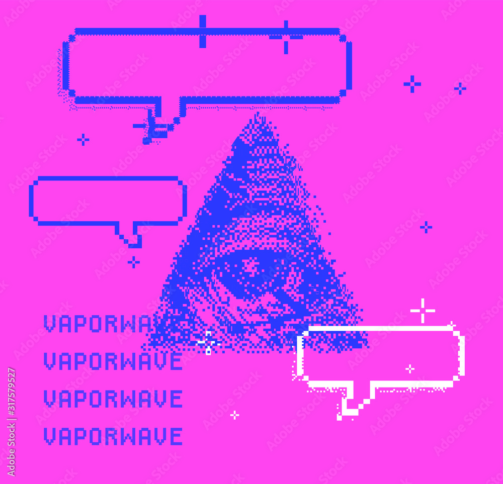 All seeing eye symbol made in pixel art technique. The Eye of ...