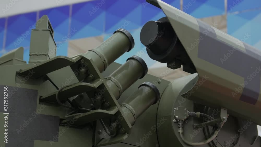 Armored car smoke guns grenades combat module weapon tank truck dark ...