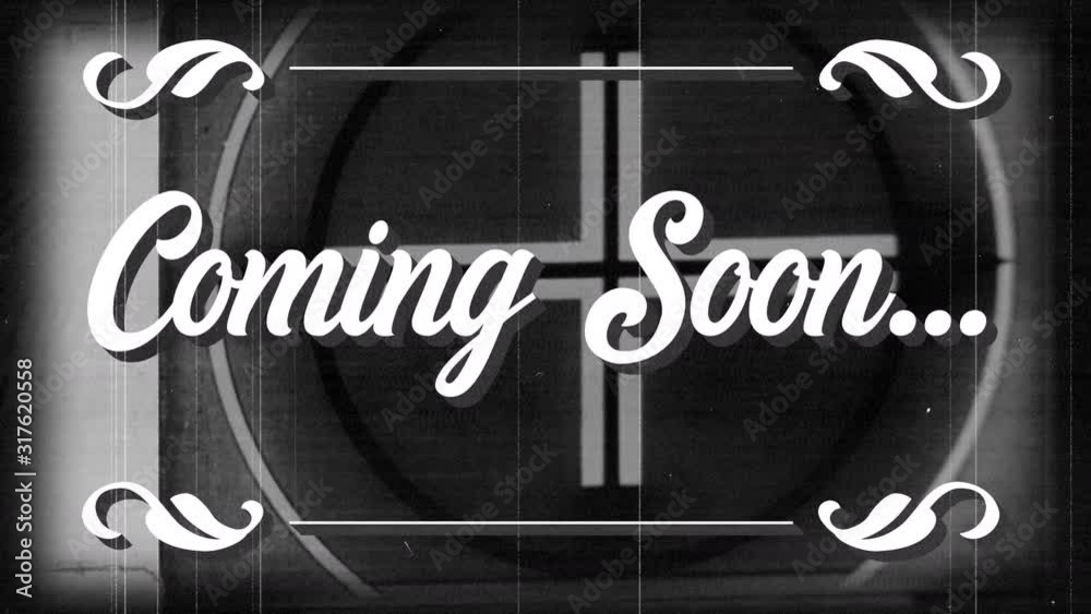 Animated vintage movie countdown saying Coming Soon. Stock Video ...