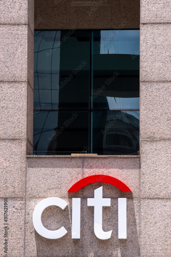 Sao Paulo, Brazil - december 29 2019 - Closeup of the lettering and ...