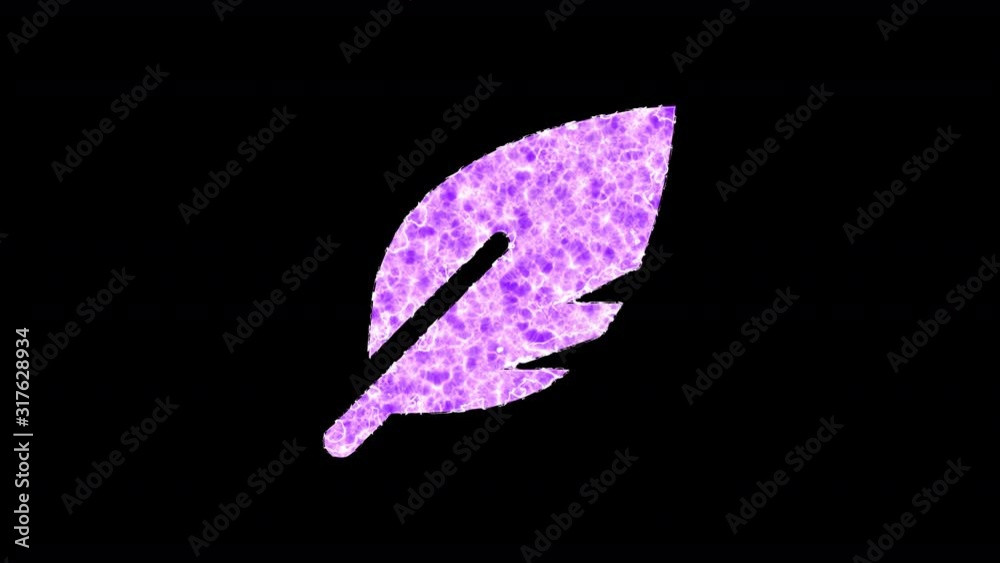 Symbol sharp feather shimmers in three colors: Purple, Green, Pink. In ...