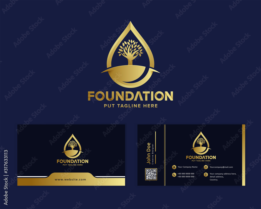 foundation logo template for company Stock Vector | Adobe Stock