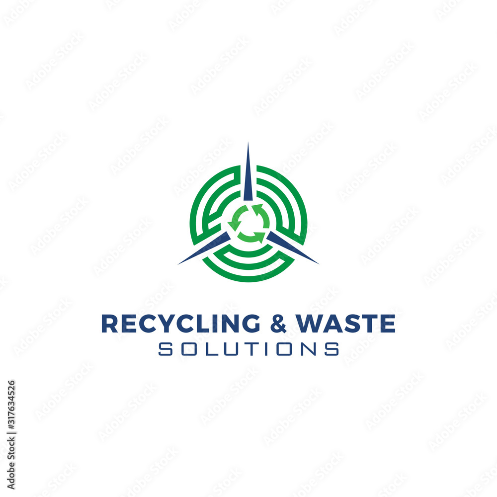 Recycle and waste logo inspiration, home washing logo template can use ...