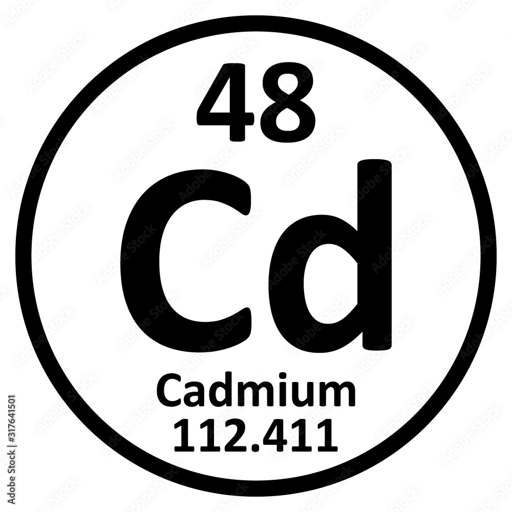 Periodic table element cadmium icon. Stock Vector | Adobe Stock