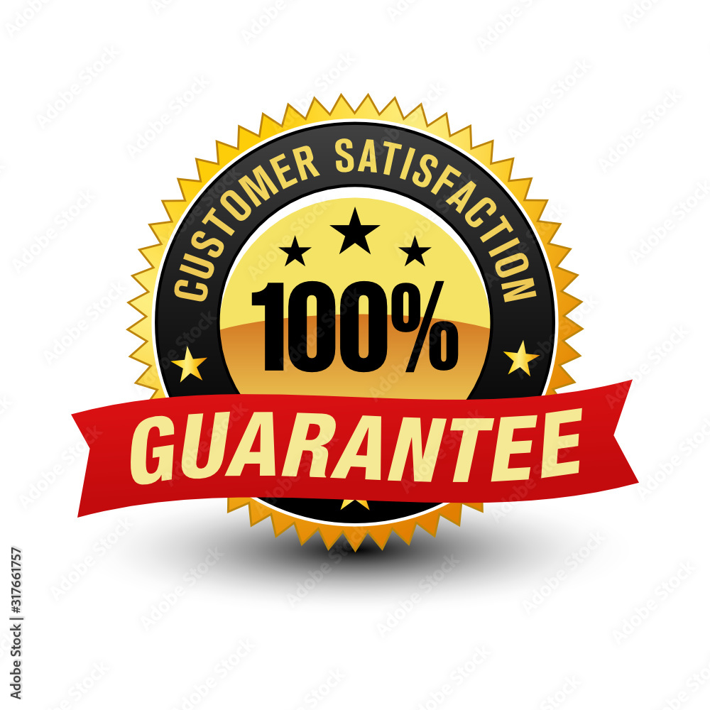 Exclusive and majestic 100% customer satisfaction guarantee golden ...