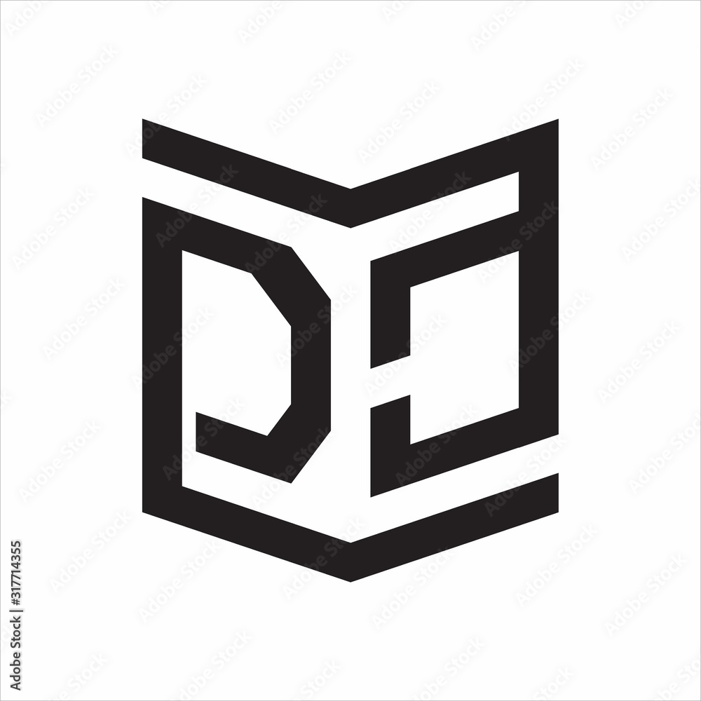 DC Logo Emblem Monogram With Shield Style Design Template Isolated On ...