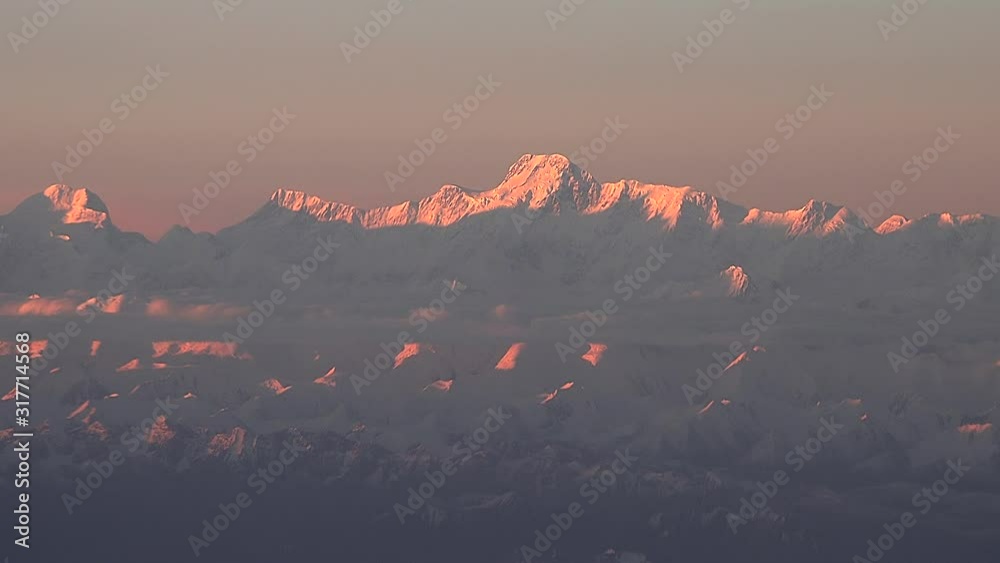 Tajikistan Ismoil Somoni peak Mt.Pamir mountain range. Himalayas Tian ...