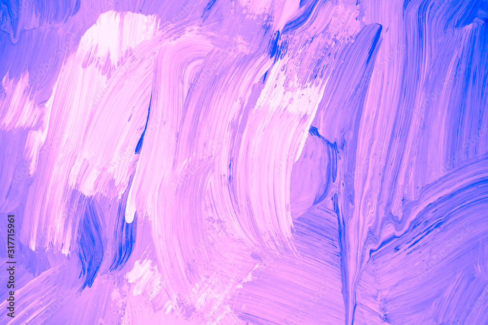 Abstract paint background with violet and white colors and in different ...