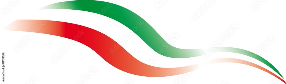 Italian flag, tricolor, stylized. Vector illustration Stock Vector ...