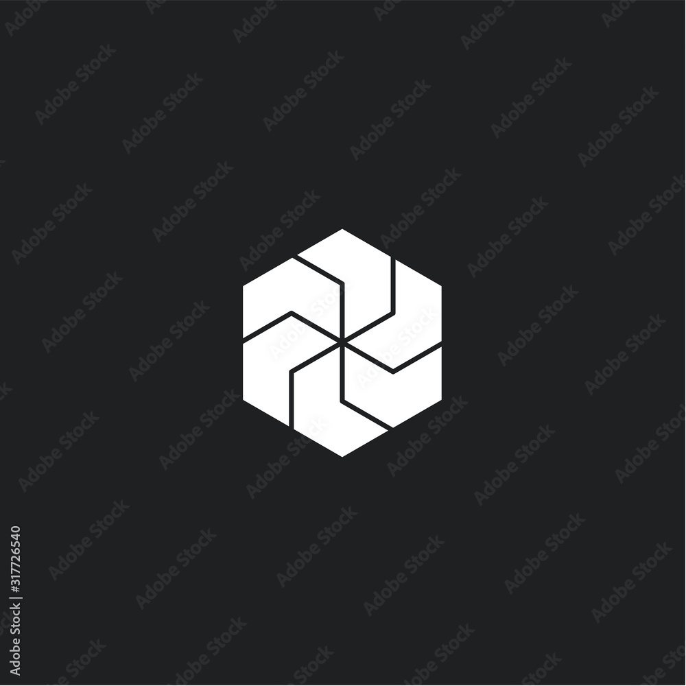 Hexagon logo concept. Polygon icon logo. Abstract icon, logo for your ...