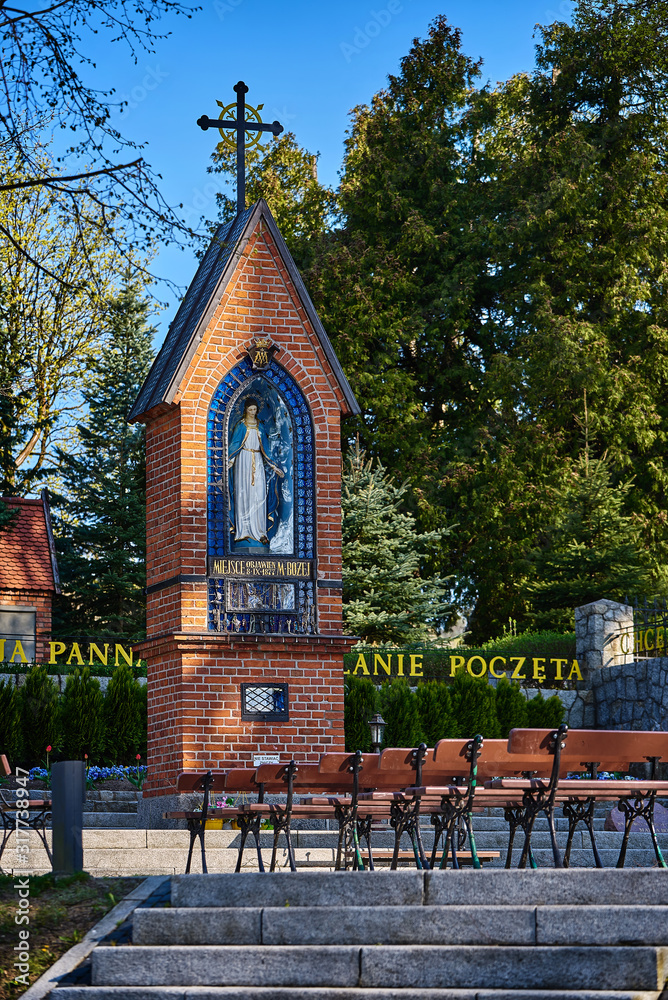 The place of the apparitions of Our Lady of Gietrzwald which currently ...