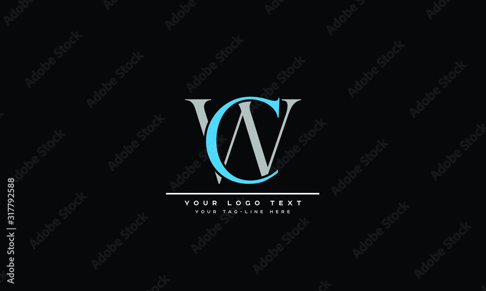 WC ,CW ,W ,C Letter Logo Design with Creative Modern Trendy Typography ...
