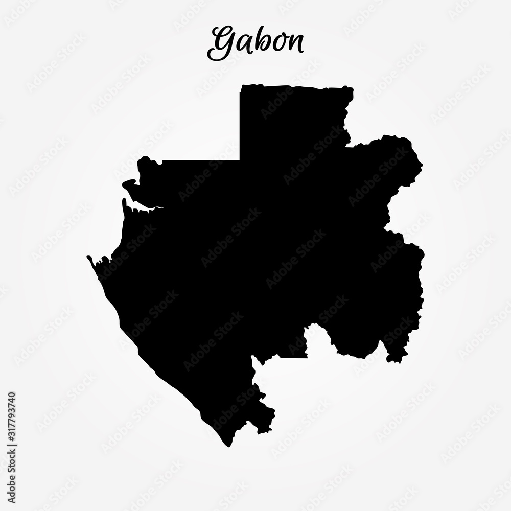 Map Of Gabon Vector Illustration World Map Stock Vector Adobe Stock