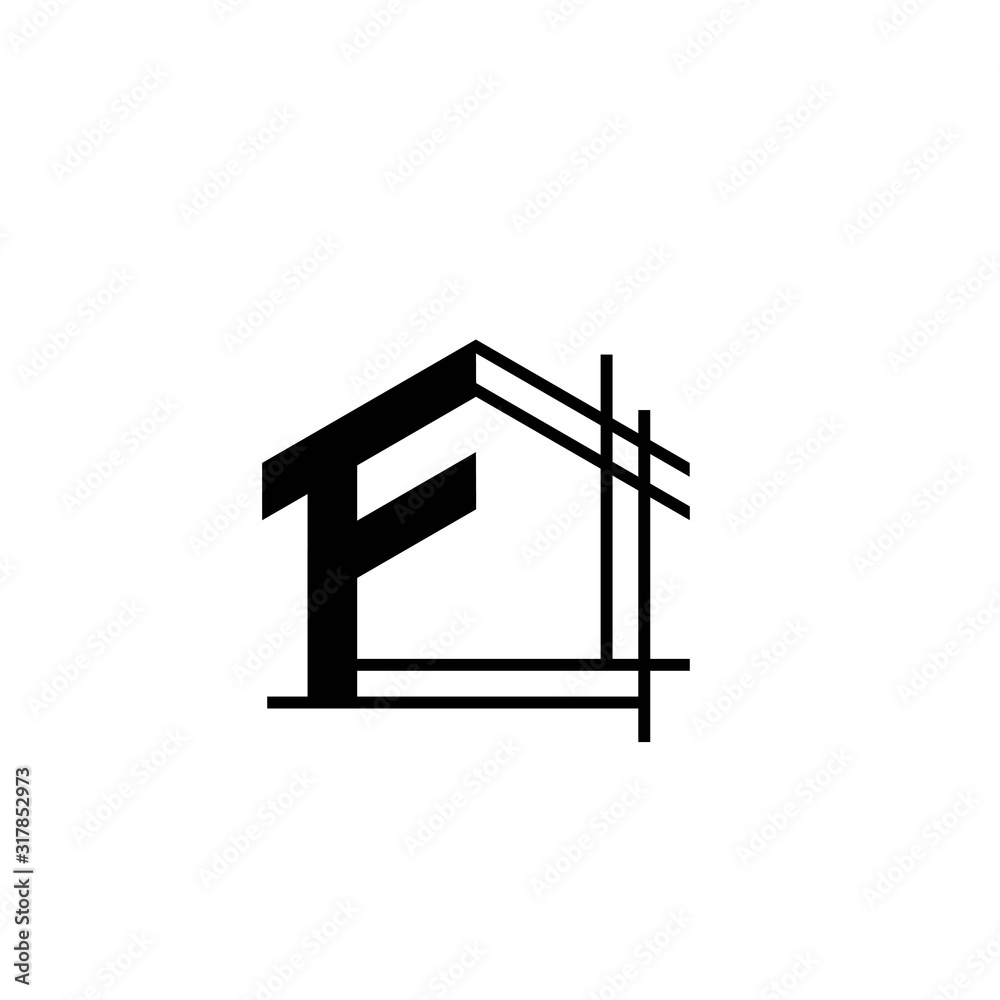 F home logo icon vector Stock Vector | Adobe Stock