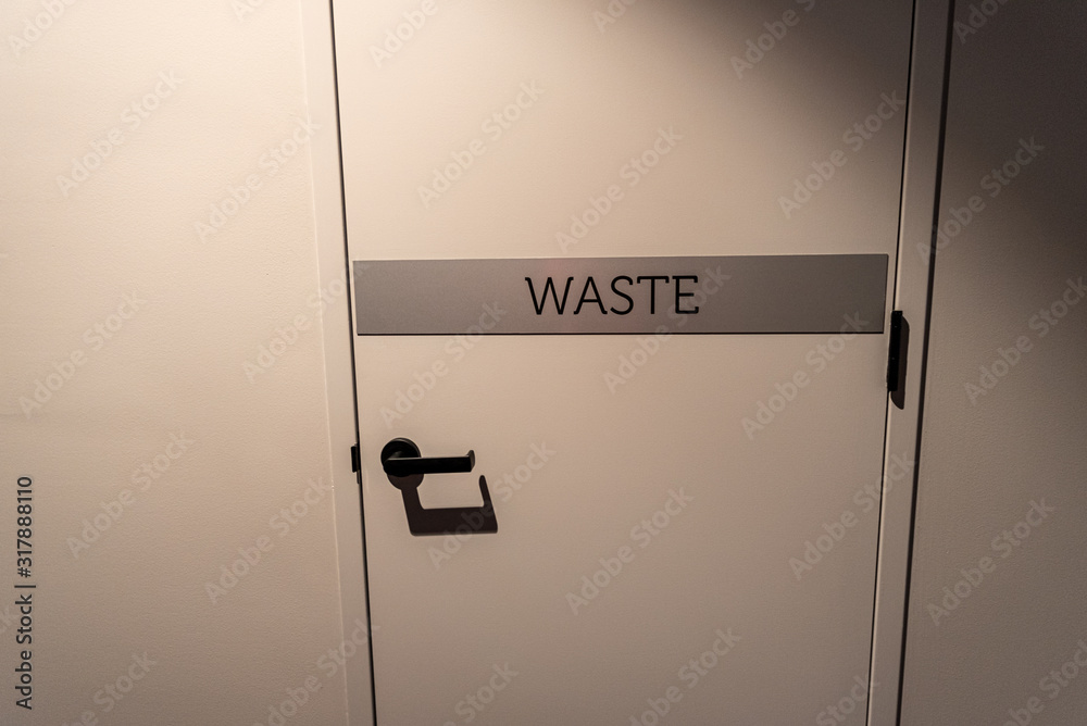 garbage chute disposal door in an apartment building Stock Photo ...