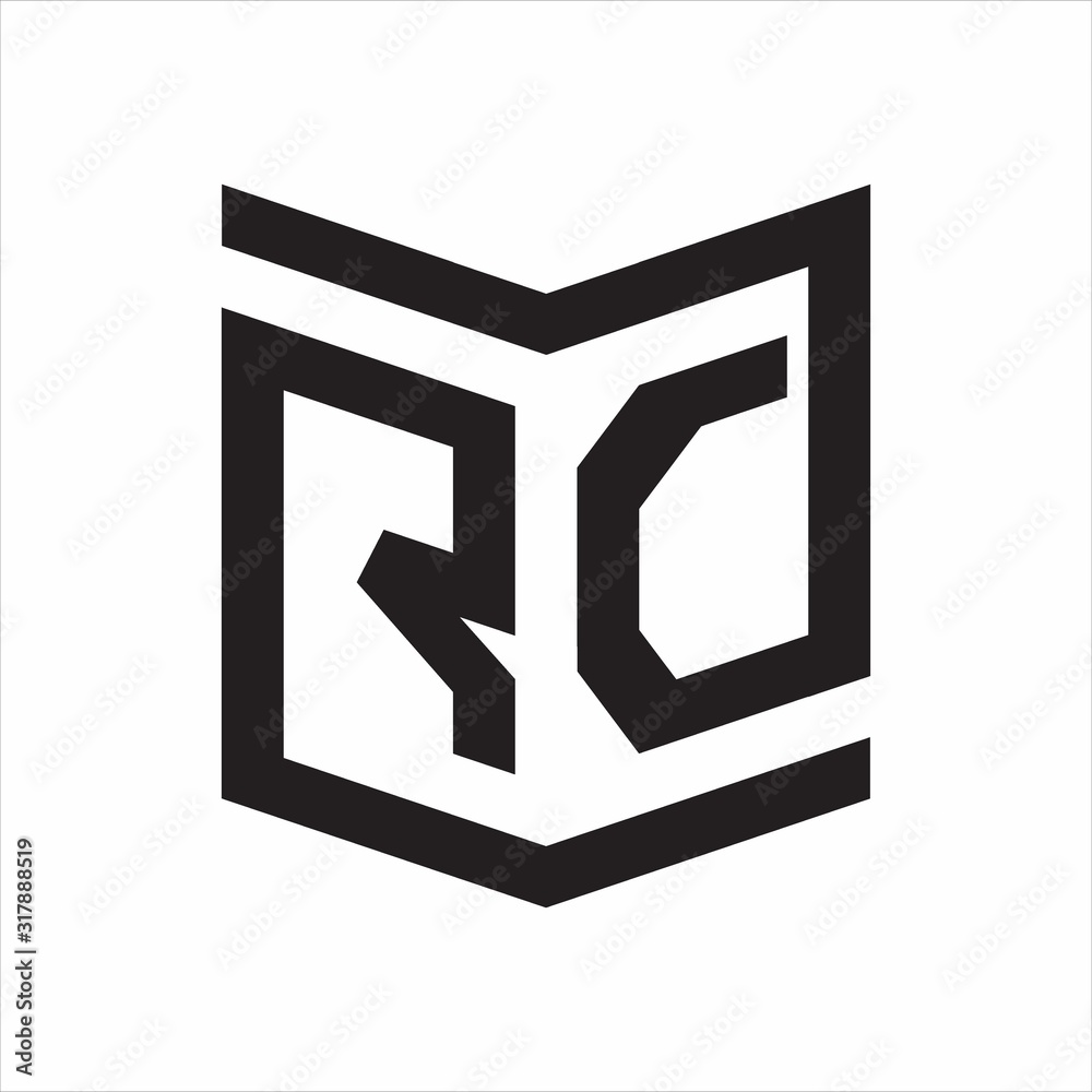 RD Logo Emblem Monogram With Shield Style Design Template Isolated On ...