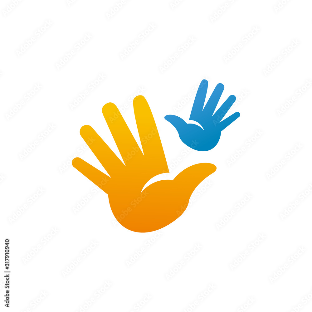 hand logo icon vector isolated Stock Vector | Adobe Stock