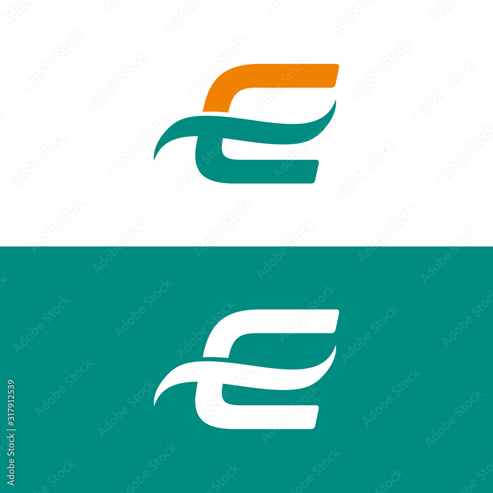letter e logo, e logo design Stock Vector | Adobe Stock