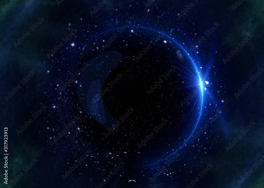 black hole, science fiction wallpaper. Beauty of deep space. Colorful ...