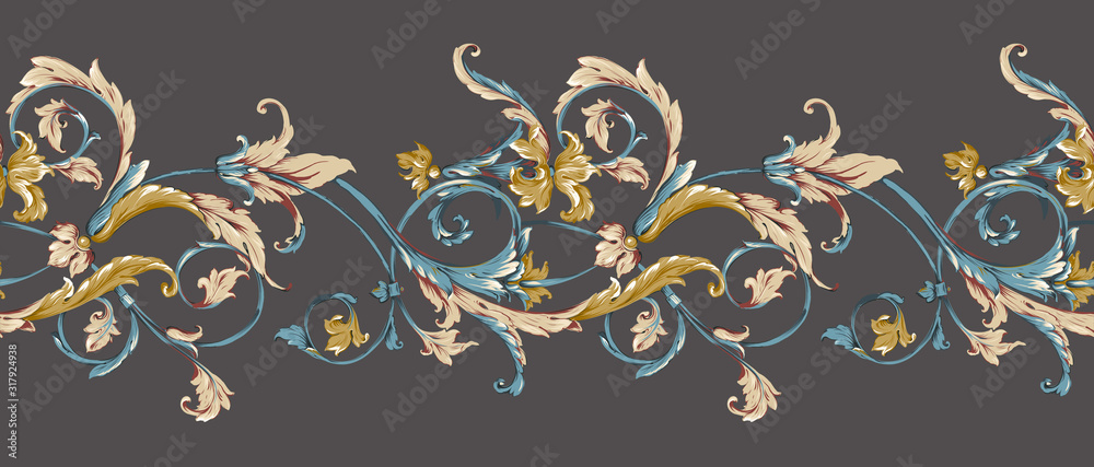 Decorative elegant luxury design.Vintage elements in baroque, rococo ...