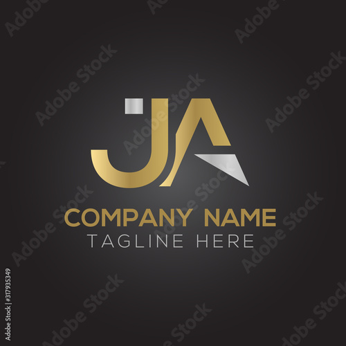 letter JA Logo Design Vector Template. Initial Linked Letter Design JA ...