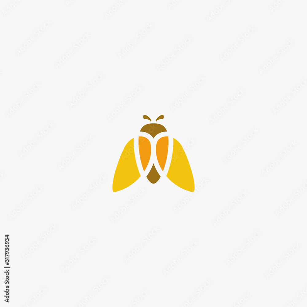 simple bug insect logo design inspiration Stock Vector | Adobe Stock