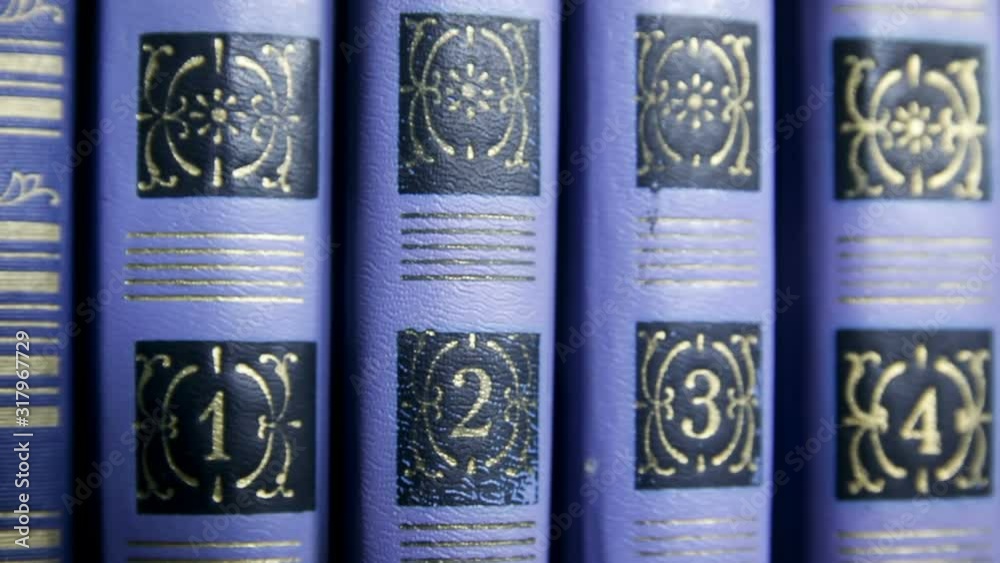 He has got the book he needs. Someone taking a book from the book shelf ...