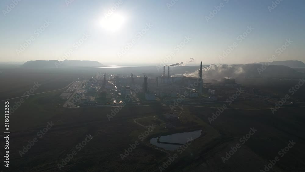 Potash plant for the extraction of potash fertilizers, mountains of ...