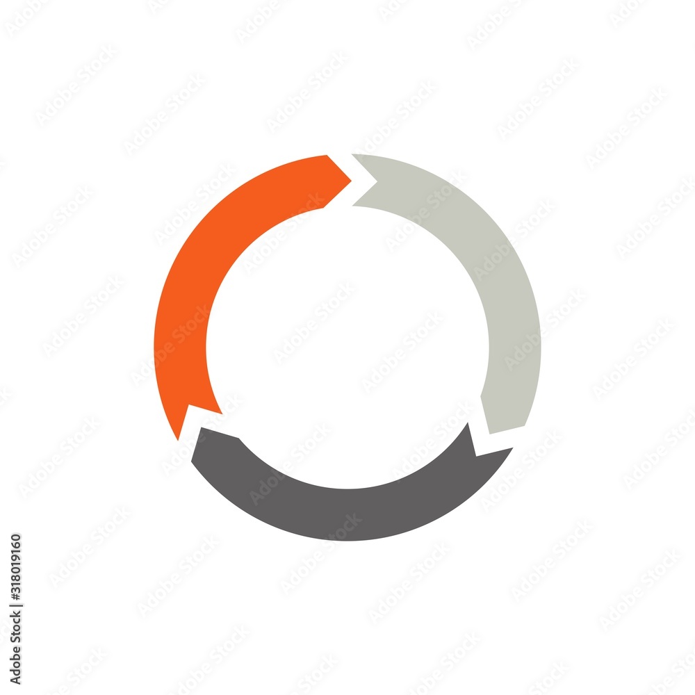 Cyclic process. Vector color icon isolated on white background. Stock Vector | Adobe Stock