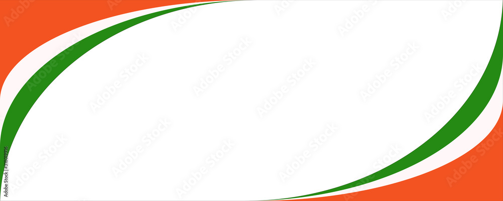 Tricolor Indian flag border drame design . Stock Illustration | Adobe Stock