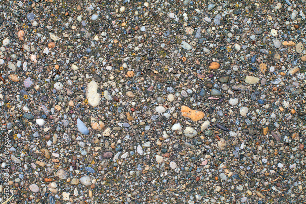 Homemade Exposed Aggregate Concrete. Beton with visible brash texture ...