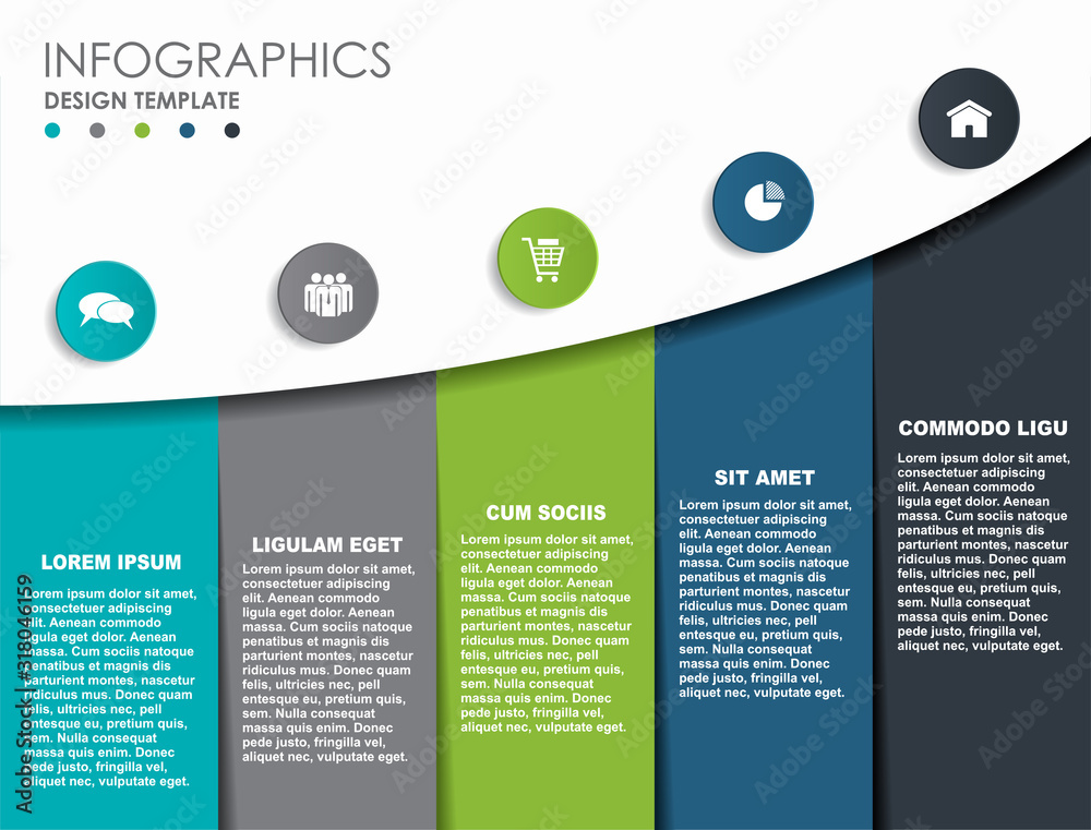 Infographic design template with place for your data. Vector ...