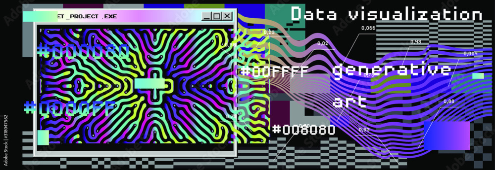 Abstract Visualization of data and information in graph form ...