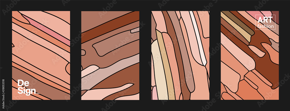 Cover and Poster Design Template for Magazine. Trendy Abstract Colorful ...