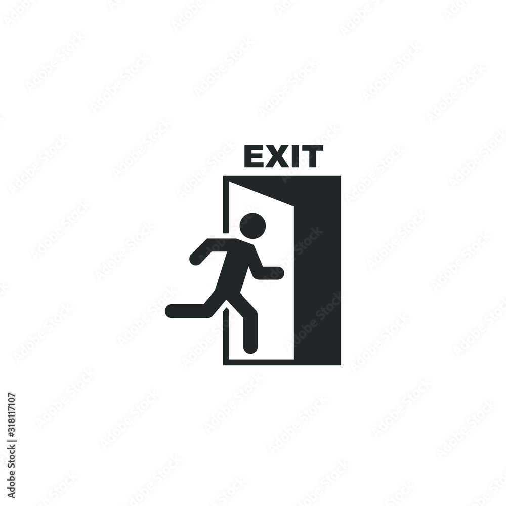 exit icon template color editable. exit symbol vector sign isolated on ...
