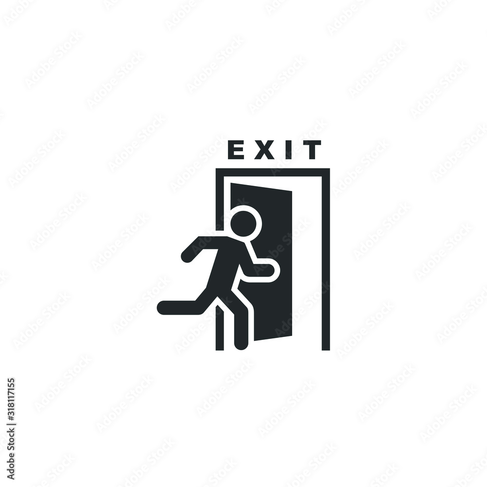 exit icon template color editable. exit symbol vector sign isolated on ...