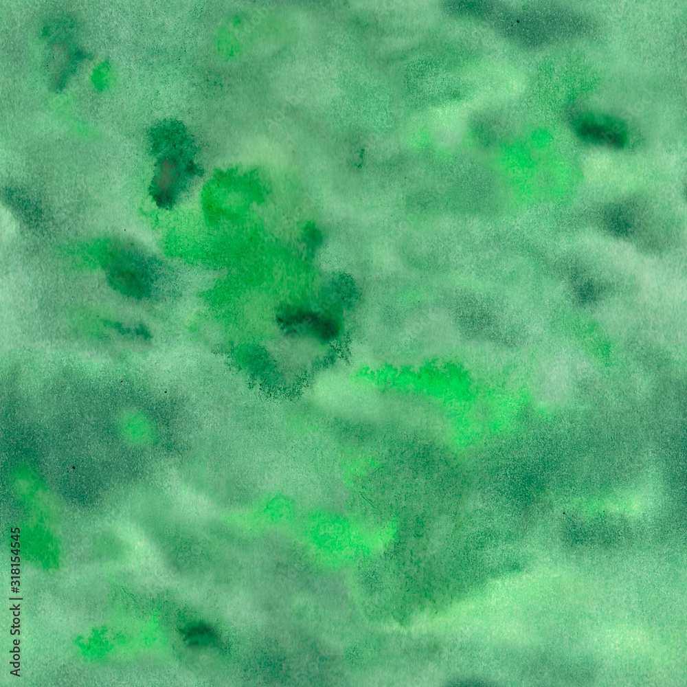 Watercolor forest green background. Seamless pattern. Watercolor ...