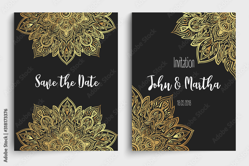 Yoga business card design in gold an black. Template for spiritual ...