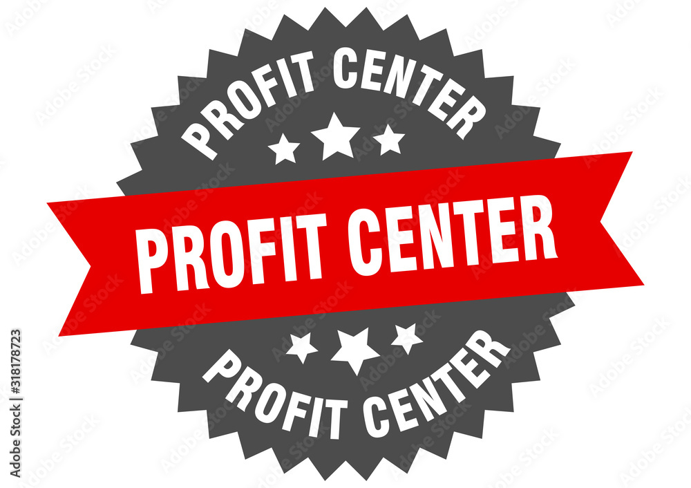 profit center sign. profit center circular band label. round profit ...