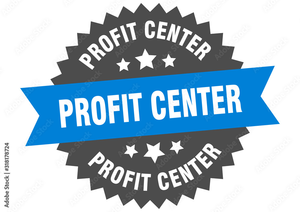 profit center sign. profit center circular band label. round profit ...