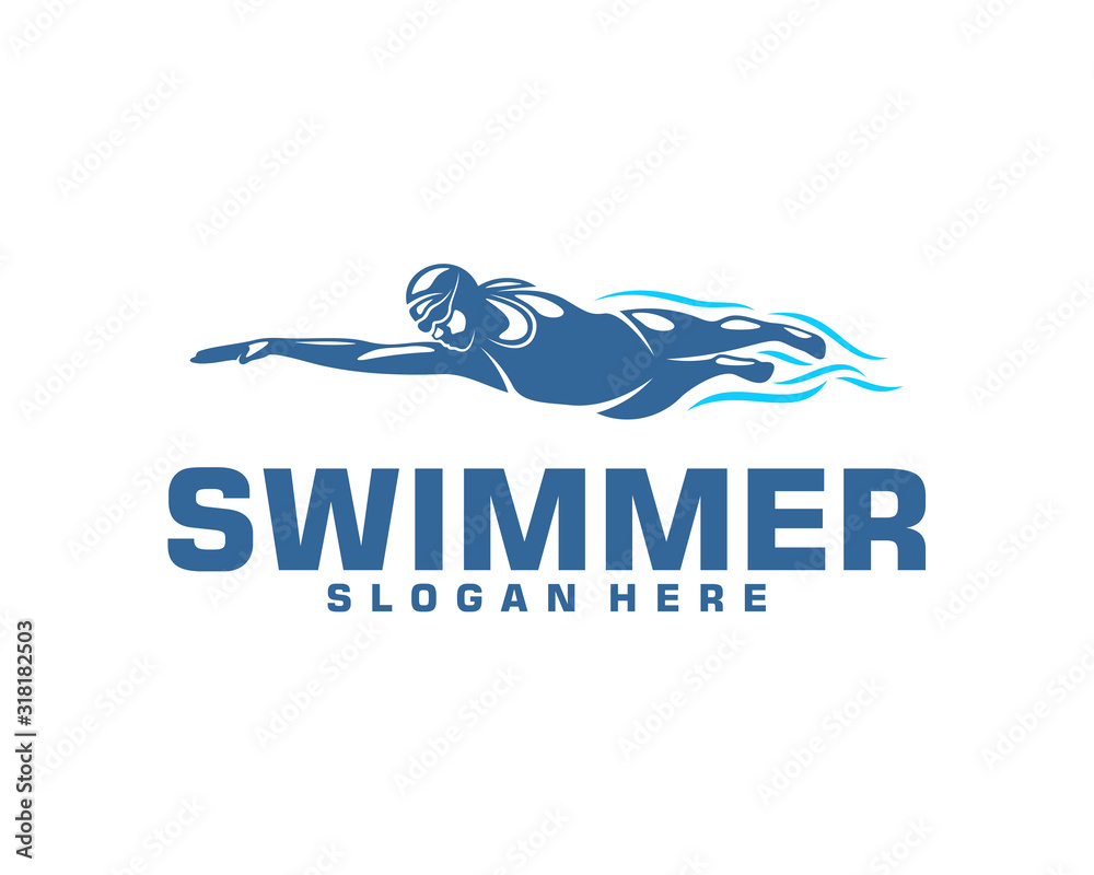 Swimming logo designs vector, Creative Swimmer logo Vector Stock Vector ...