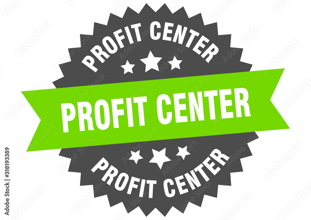 profit center sign. profit center circular band label. round profit ...