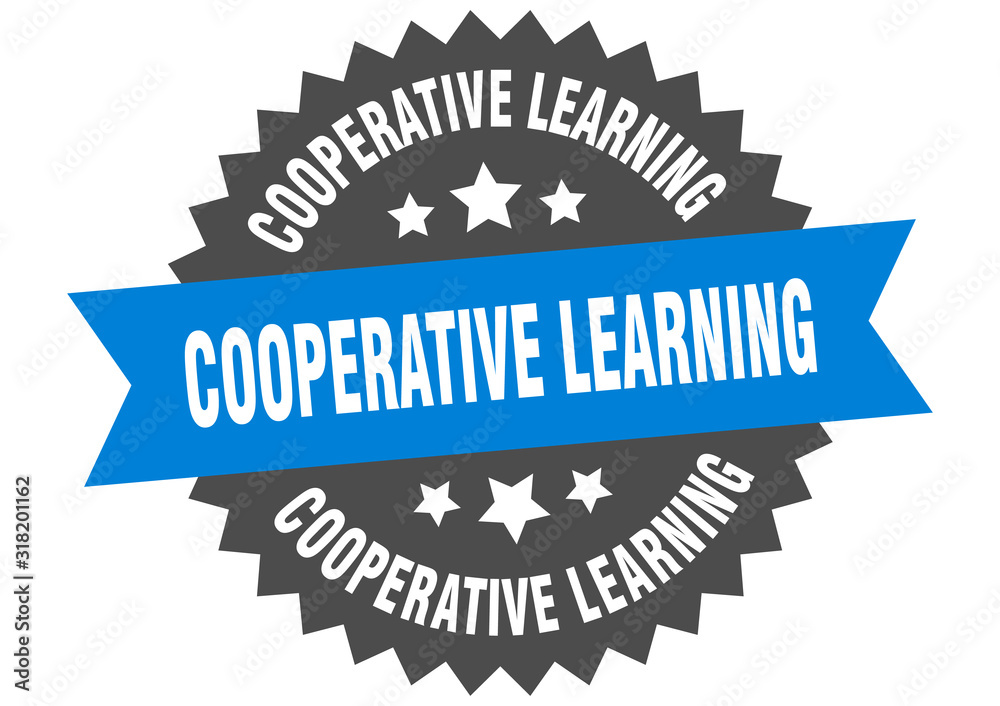 cooperative learning sign. cooperative learning circular band label ...