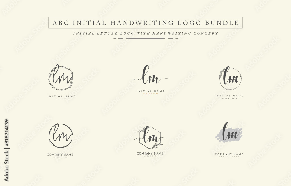 Initial letter L M LM bundle for identity and logo. Vector logo ...